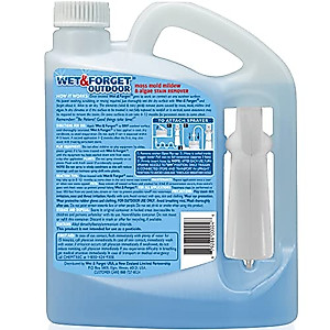 Wet & Forget Outdoor Moss, Mold, Mildew, & Algae Stain Remover Multi-Surface Cleaner, Ready to Use, 64 Ounce