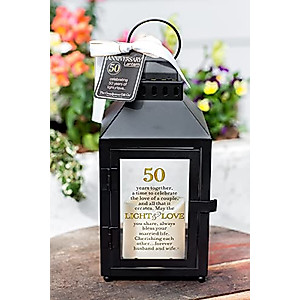 Celebrating 50 Years Together - 50th Wedding Anniversary Lantern - Golden Anniversary Keepsake