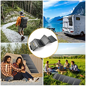 Liarba 40W Solar Panel,Professional Solar Panel Charger,Foldable Solar Panel, Portable Solar Panel with USB QC3.0/DC Port for Compatible with Power Station, Cell Phone,Outdoor Camping Van Rv Trip
