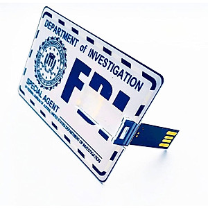 USB Flash Drive 64GB Thumb Drive High Speed USB Drive USB 2.0 Memory Stick FBI/CIA ID Card Certificate Accessories Design Waterproof