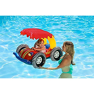 Poolmaster 81549 Learn-to-Swim Swimming Pool Float Baby Rider with Sun Protection, Buggy