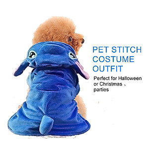 Dog Costume, Gimilife Dog Hoodie, Dog Halloween Costume Pet Xmas Pajamas Outfit, Pet Coat Cartoon Costumes for Small Medium Large Dogs and Cats for Halloween Christmas and Winter - S