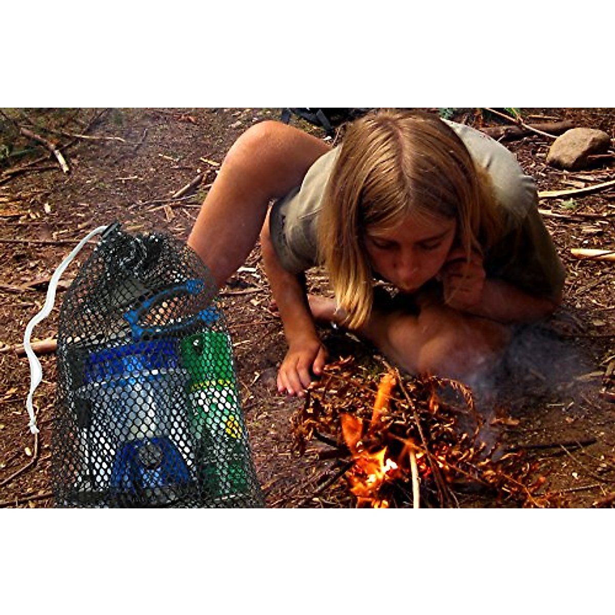 Handy Laundry Mesh Stuff Bag - Durable Mesh Bag with Sliding Drawstring Cord Locking Closure.