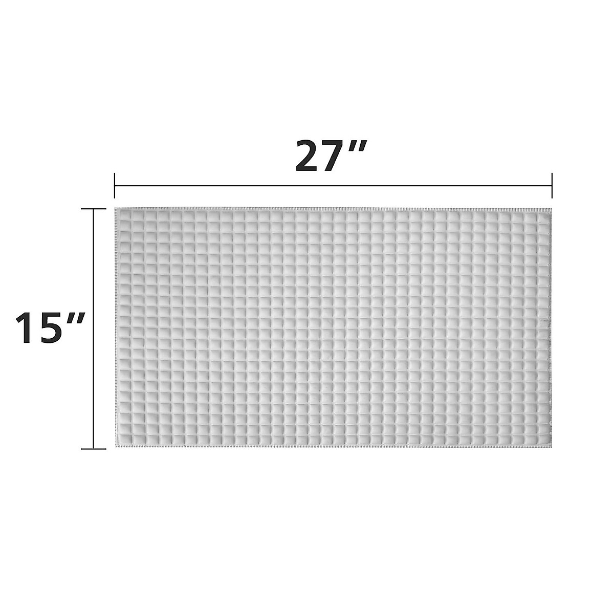 Bowerbird Premium Air Cushion Bathtub Mat with 800+ Air-Filled Cells, Provide Unprecedented Cushioned and Soft Comfort, Reduce Fatigue on Your Feet (Natural Rubber, Gray, 27”×15”)