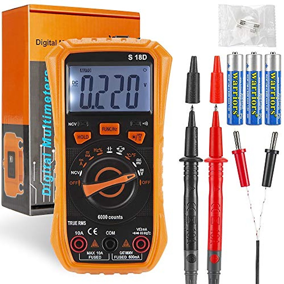 Digital Multimeter Tester, Electrical Voltmeter Tester, Volt Multi Meter, Car Battery Tester Circuit Tester