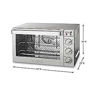 Waring Commercial WCO500X Half Size Pan Convection Oven, 120V, 5-15 Phase Plug