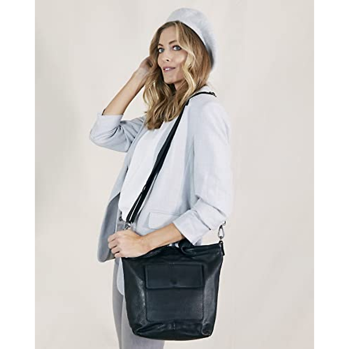 Latico Leathers Bianca Leather Tote Bag for Women (Black) - Made From 100% Authentic Leather Handcrafted by Artisans - Top Handle Crossbody Bag Versatile Women Purses and Handbags for Work & School