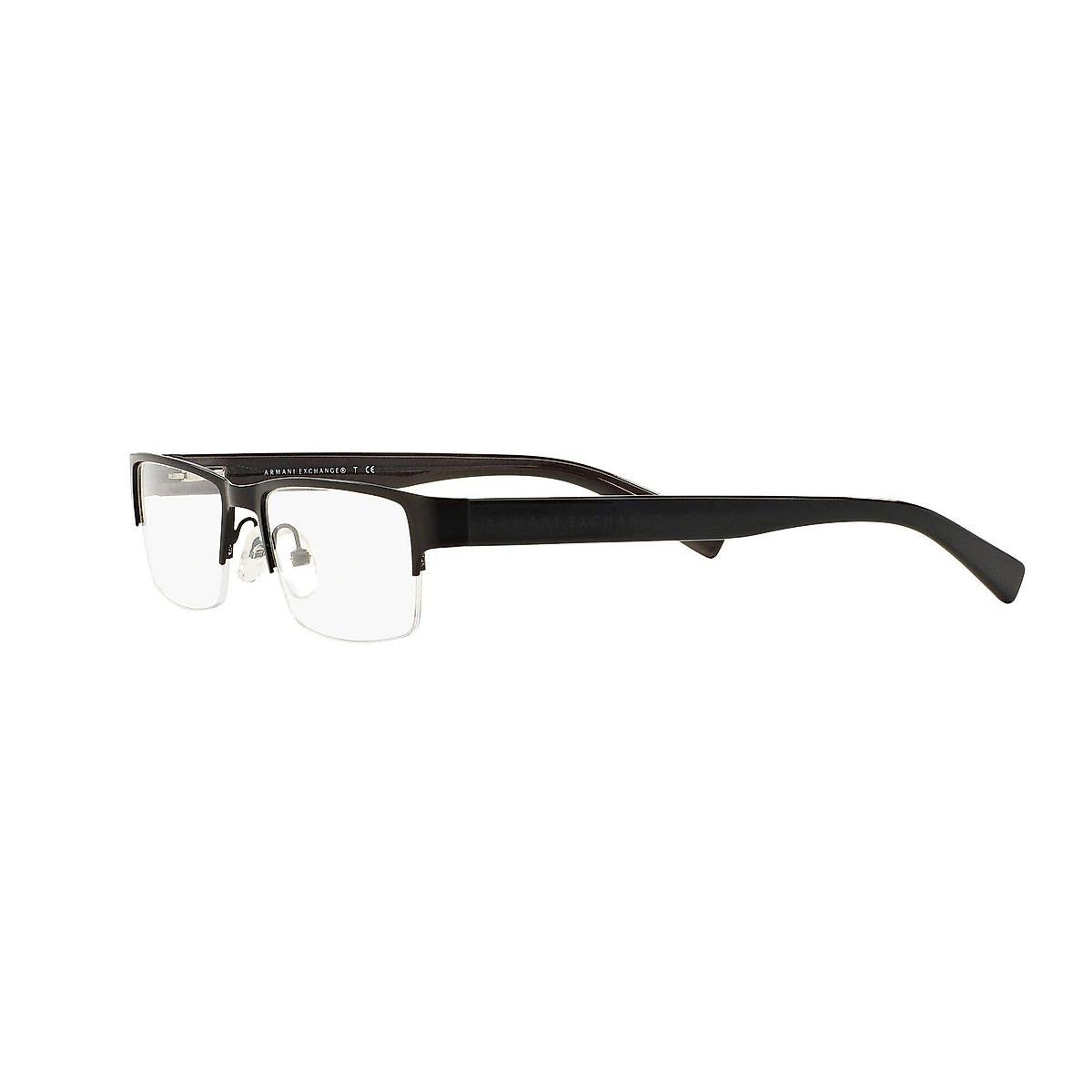 A|X ARMANI EXCHANGE Men's AX1015 Rectangular Prescription Eyewear Frames, Black/Demo Lens, 52 mm