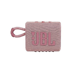 JBL Go 3: Portable Speaker with Bluetooth, Built-in Battery, Waterproof and Dustproof Feature - Pink