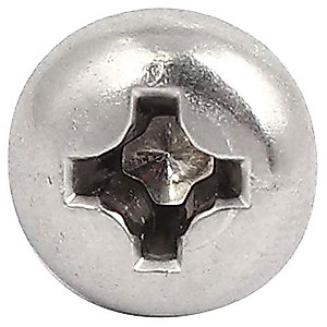 10pcs M8-1.25 20mm 304 Stainless Steel Pan Phillips Cross Head Screw, for TV Wall Mount Bracket Kit (with Flat Washer & Split Lock Washer)