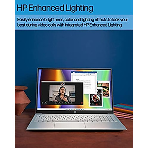 HP Pavilion Laptop, Intel Iris X Graphics, 12th Generation Intel Core processor, 8 GB RAM, 512 GB SSD, BrightView Full HD Display, Windows11 Home OS, Dual Computer Speakers, Wi-Fi 6(15-eg2010nr, 2022)