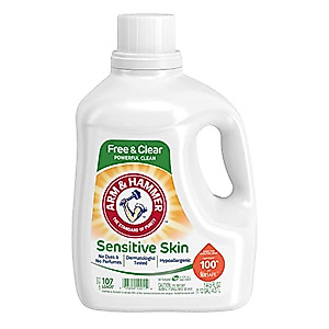 Arm & Hammer Sensitive Skin Free & Clear, 107 Loads Liquid Laundry Detergent, 144.5 Fl oz