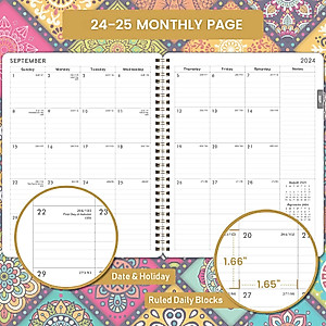 2024-2025 Planner - Academic Planner 2024-2025, July 2024 - June 2025 Calendar Planner, 8" x 10", Weekly Monthly Planner 2024-2025 with Contacts