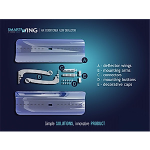 Baffle Shield for Air Conditioner, AC Split Unit Flow Deflector, Air conditioner accessory, Adjustable Smart Wing