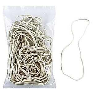 Extra Large 8 Inch Big Postal Rubber Band - White Color Heavy Duty Elastic Biodegradable Natural Rubber Bands Pack of 30 Pcs