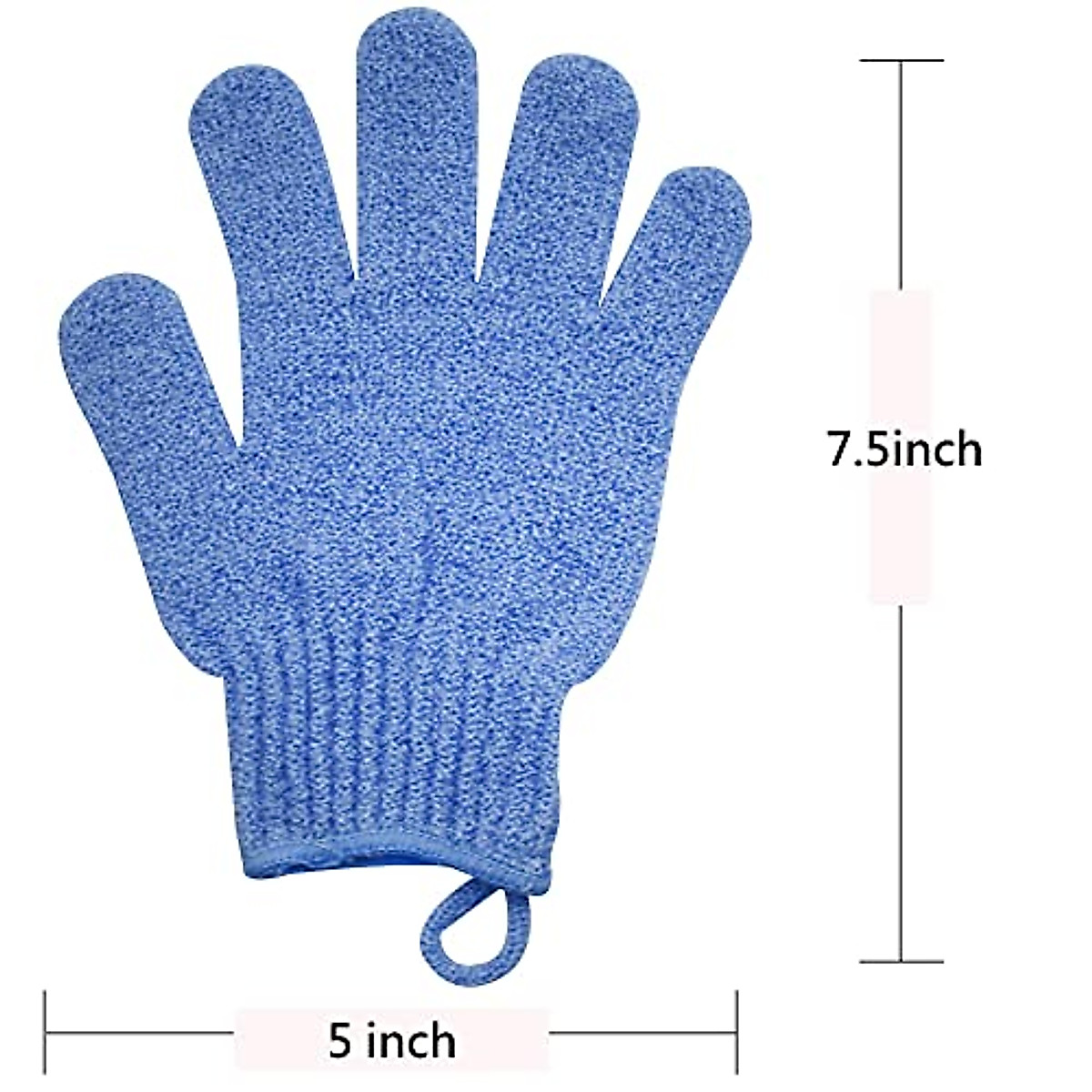 Exfoliating Gloves - Body Scrub for Smooth and Soft Skin - Body Exfoliator for Ingrown Hair Dead Skin Remover and Itchy and Flaky Skin - Scrubber Shower Accessories 1 Pair Glove Mens Stocking Stuffer