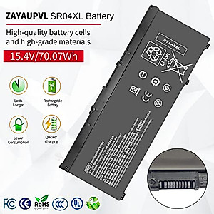 SR04XL SR03XL 917724-855 Battery for HP Omen 15 15-dc0xxx 15-dc1xxx 15-ce0xx 15-cb0xx Series 15-ce198wm 15-ce019dx 15-ce020a 15t-cb2000 15-dc0051nr 15-dc0020nr 15-dc1088nr 15-cb041nr 15-cx0056wm