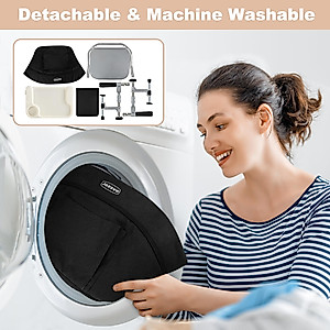 Hook On High Chair: Portable Travel High Chair with Backrest Board for Baby and Toddler, Foldable Clip on High Chair with Removable Dining Tray and Storage Carrying Bag for Indoor Outdoor (Black)