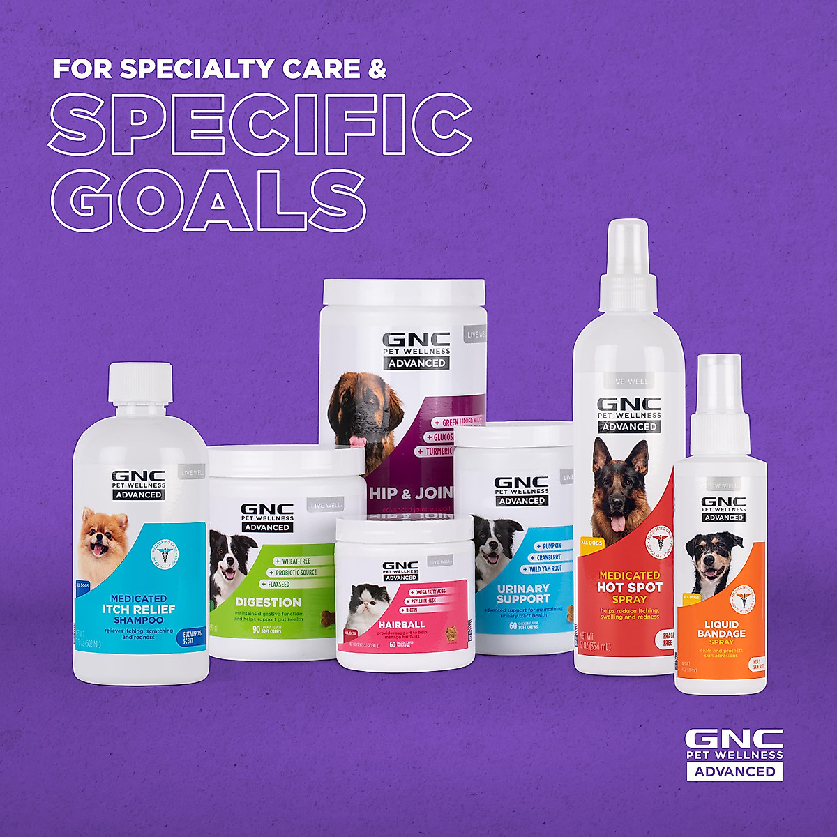 GNC Pets Advanced Hydrocortisone Spray for Dogs, 4oz | Hydrocortisone Dog Spray for Hot Spots, Flea and Insect Bites, Irritated Dry Skin, Allergies, and More, Natural, (FF14832)