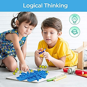 A Plus Formula Pop It Toy - Push Bubble Fidget - Sensory Silicone Stress Reliever - Autism Special Needs - Game Toys - for Toddlers, Kids, Children, Adults (Cupcake)