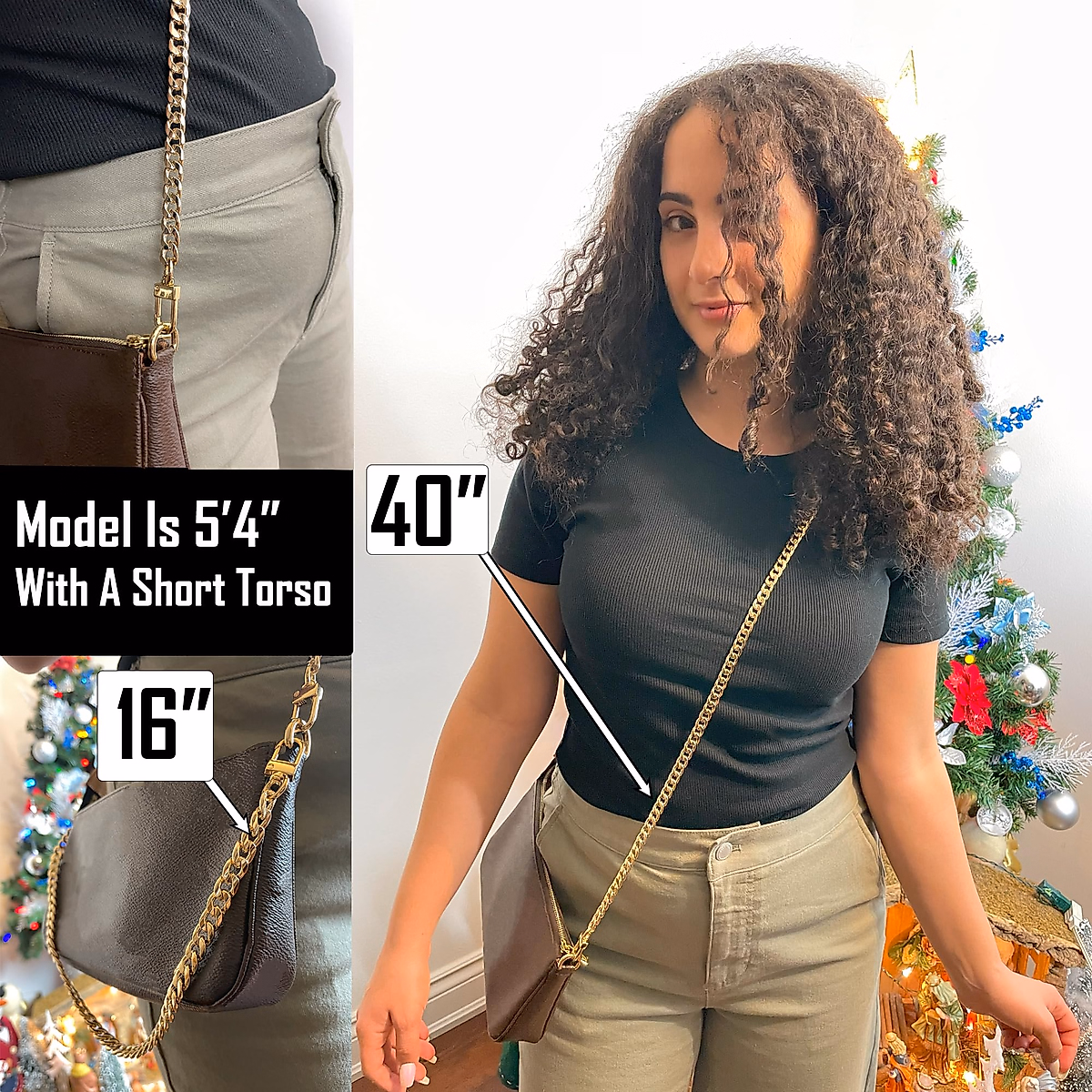 NEXT FASHION Purse Chain Strap Handle Shoulder Crossbody Metal Replacement 20CM - 120CM Selecting (Gold, 48" / 120cm)