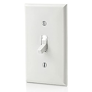 Leviton L1463-2W 15 Amp, 120 Volt, Toggle LED Illuminated 3-Way Switch, Residential Grade, Grounding, White
