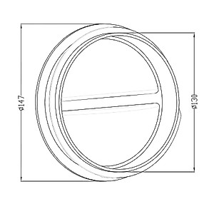 Mobile AC+ Dual Size Exhaust Hose Flange Wall Mount Connector for Portable AC Vent, 5 and 5.5 Inches Hose Compatible, White, Off Season Cover Plug Included Omni-directional
