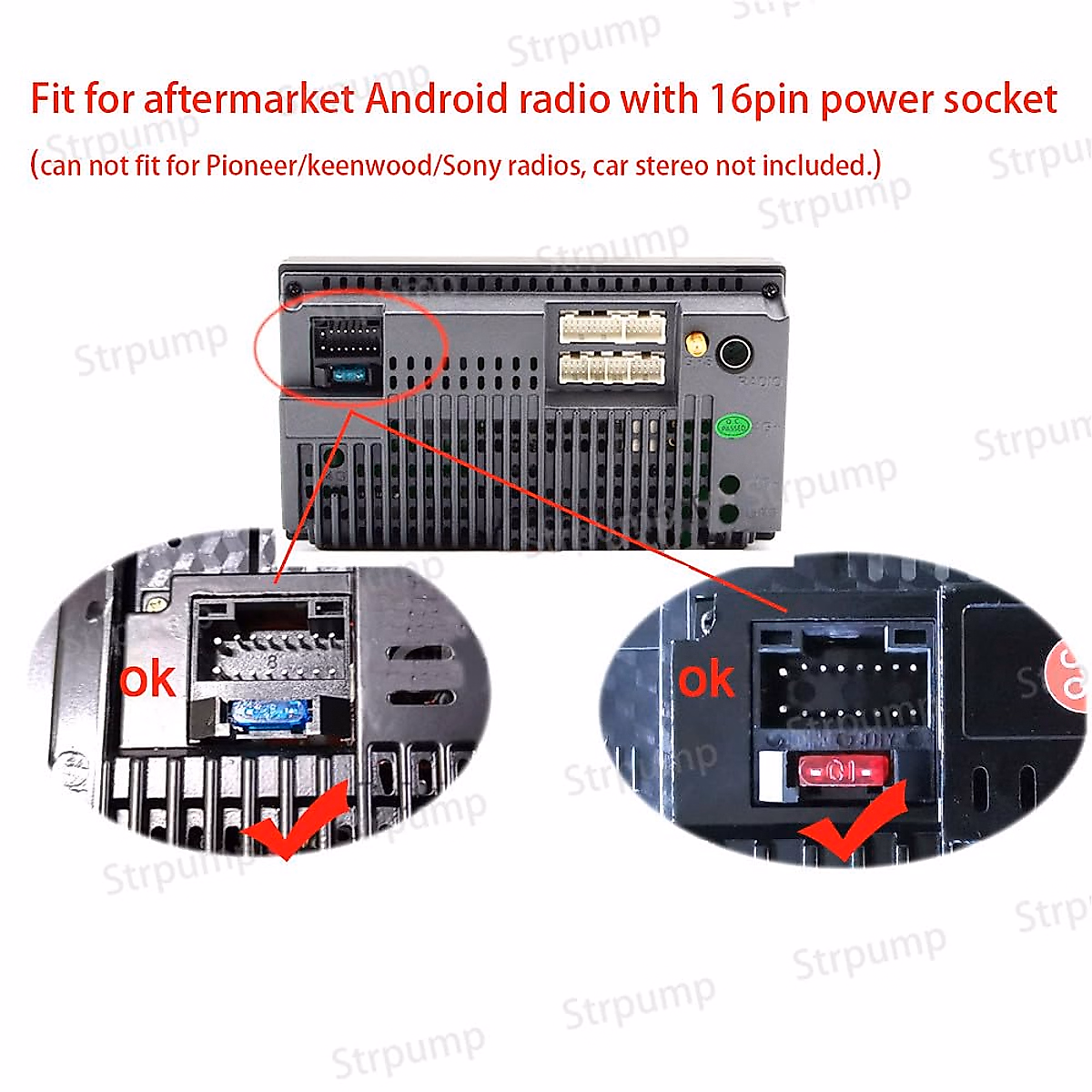 Strpump 16pin Car Radio Stereo Power Retrofit Harness Cable Wire for Mazda 6 Atenza CX-5 2013+ w/Bose Amp Retain OEM Rearview Camera USB Adapter