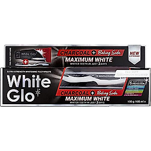 White Glo - Charcoal + Baking Soda Maximum White Toothpaste 150g
