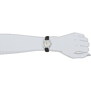 Timex Women's T41181 Expedition Field Mini Black/Brown Nylon/Leather Strap Watch