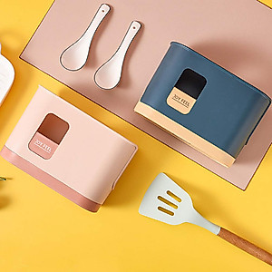 Cabilock Bin Organizer Plastic Silverware Cutlery Holder Drainer Tableware Holder Chopsticks Spoon Spatula Storage Rack Kitchen Tool Organizer Random color Drying Racks