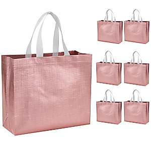 Tendwarm 6 Pcs Gift Bags Reusable Large Gift Bag with Handles for Party Wedding