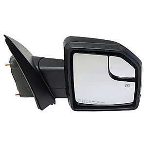 Kool Vue Right Power Heated Mirror for Ford F-150 2015-2018 Manual Fold With Signal Light & Spotter Glass; Without Memory, Puddle Lamp & Auto-Dimming Textured Built Up To 02/26/18