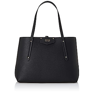 GUESS Womens Eco Brenton Tote Shoulder Bag, Black, One Size US
