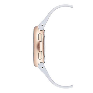 Armitron Sport Unisex 40/8423PBL Digital Chronograph Rose Gold-Tone and Powder Blue Perforated Silicone Strap Watch