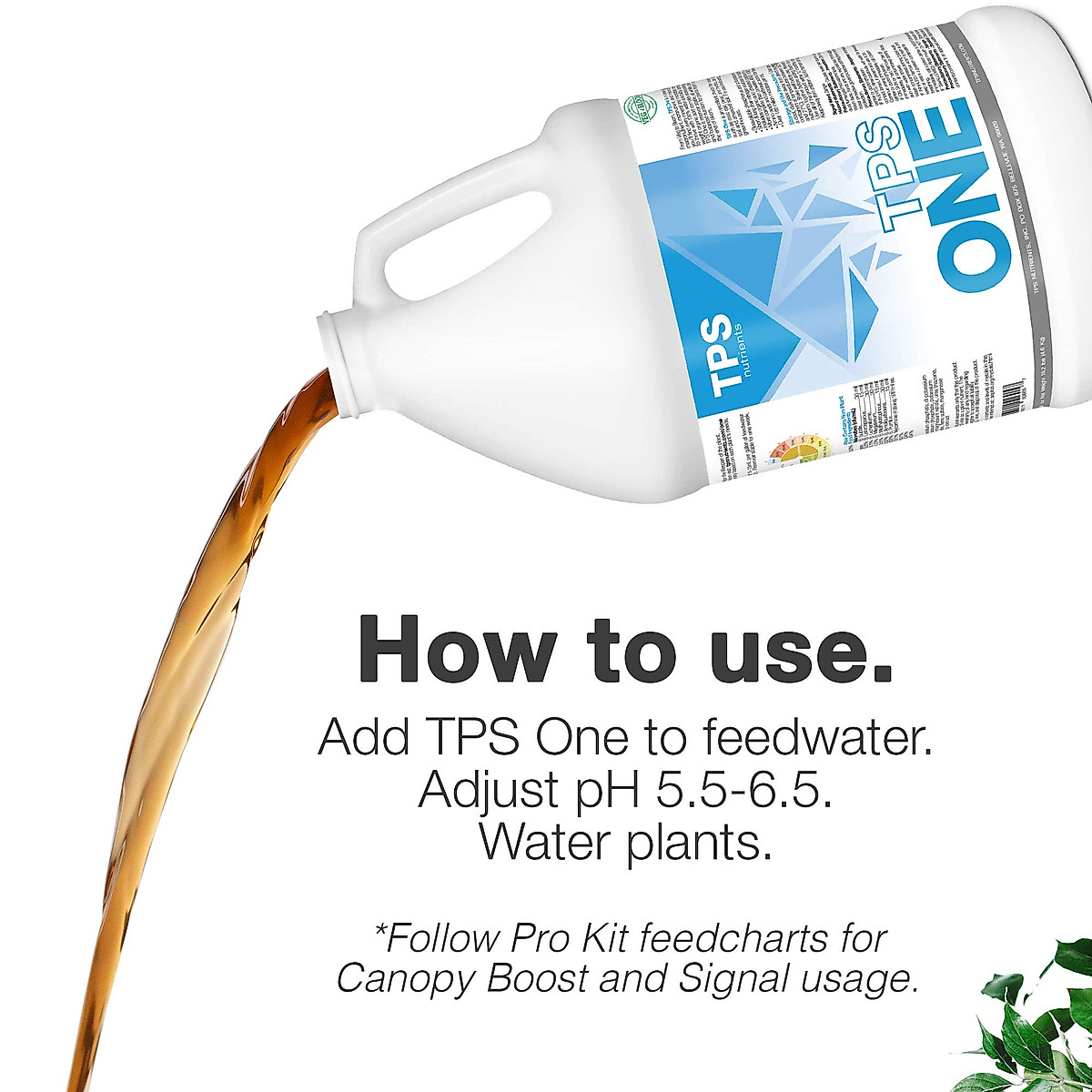 TPS-One Liquid One Part Nutrient from Veg to Bloom, Plus Signal Terpene Enhancer and Canopy Boost Foliar by TPS Nutrients