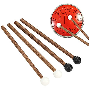 4pcs 16.5cm Percussion Mallets Steel Tongue Drum Mallet Soft Rubber Head Percussion Instrument Parts