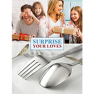 Advivio 2PCS My Mac and Cheese Spoon Funny Engraved Stainless Steel Spoon Fork Set, Dessert Spoon Dinner Fork for Mac and Cheese Lovers Friends Brother Sister Christmas Birthday Graduation Gifts