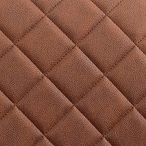 Vinsetto Mid Back Modern Home Office Chair Swivel Computer Desk Chair with Adjustable Height, Microfiber Cloth, Diamond Line Design, and Padded Armrests, Brown