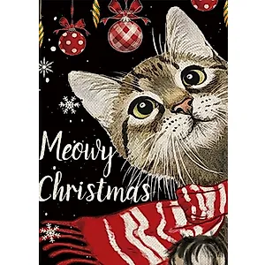 CHWGLFGG Meowy Christmas Diamond Painting Kits for Adults Beginners, Cat Snowflake 5D Diamond Art Kits, DIY Full Round Drill Gem Art, Winter Holiday Home Wall Decor 12 x 16 Inch