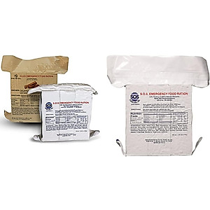 S.O.S. Rations Emergency 3600 Calorie Food Bar (Cinnamon + Coconut, 2 Pack)