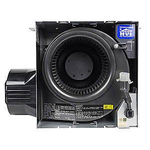 Delta Breez Integrity 100 CFM Exhaust Bath Fan, LED Edge-Lit Flat Round Panel Light, Energy Efficient Quiet Operation Ceiling Mount Motor, White