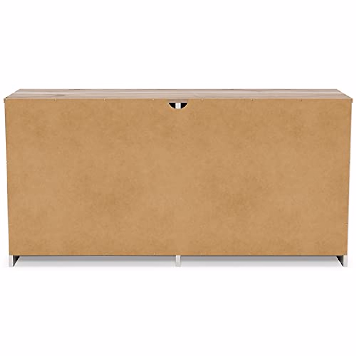 Signature Design by Ashley Vaibryn Farmhouse 6 Drawer Dresser with Smooth-Gliding Drawers and Safety Stop, White & Light Brown