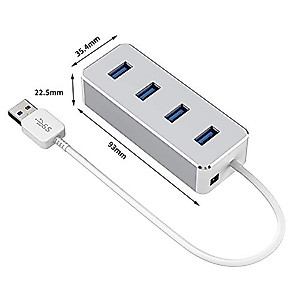 Lysee Data Cables - 4-Port USB Hub Splitter High Speed Transmission GNS-S01 Four Aluminum Alloy 3.0 USB Hub - (Color: Rose Gold)