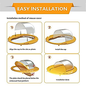 flip and Slide Mouse Trap- Reusable Live Rat Mouse Trap 5 Gallon Bucket Lid Rat Trap-Trap Door Style-Humane or Lethal-Indoor Outdoor(Without Barrel) (2pcs)
