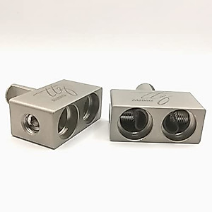 TTZ Audio Dual 2/0 Gauge to 1/0 Gauge Amp Input Reducers (Pair) for Easy Car Audio Amplifier Competition Amp Installation