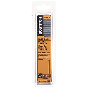 BOSTITCH 18 Gauge Brad Nails, 1-Inch, 1000 per Box (BT1309B-1M)