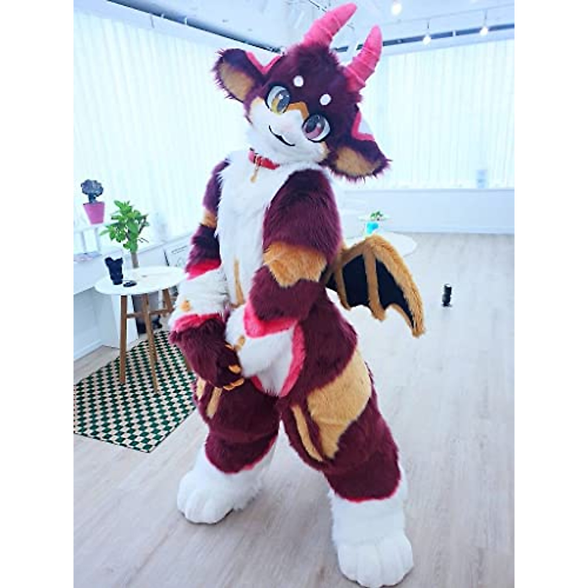 FurryWu Studio Japan Kemono Kawaii Dragon Horn Red Cat Dog Fox Fursuit ...