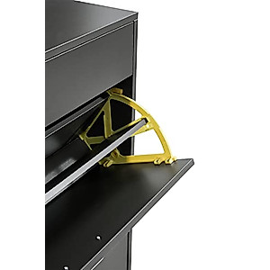 Leiln.z Shoe Cabinet with 1 Slide Drawer & 2 Flip Drawers, Freestanding Shoe Rack Storage Organizer，Shelves for Narrow Closet, Entryway, Living Room (Gray)