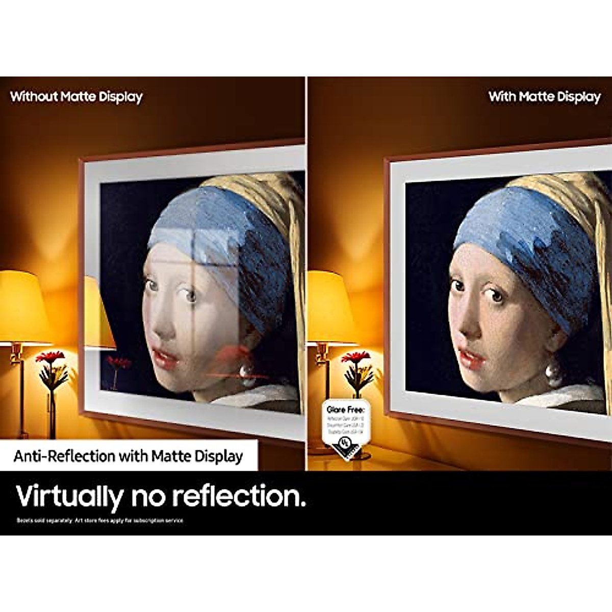 SAMSUNG 32-Inch Class QLED The Frame LS03C Series, Quantum HDR, Art Mode, Anti-Reflection Matte Display, Slim Fit Wall Mount Included, Smart TV w/Alexa Built-in (QN32LS03CB, Latest Model)